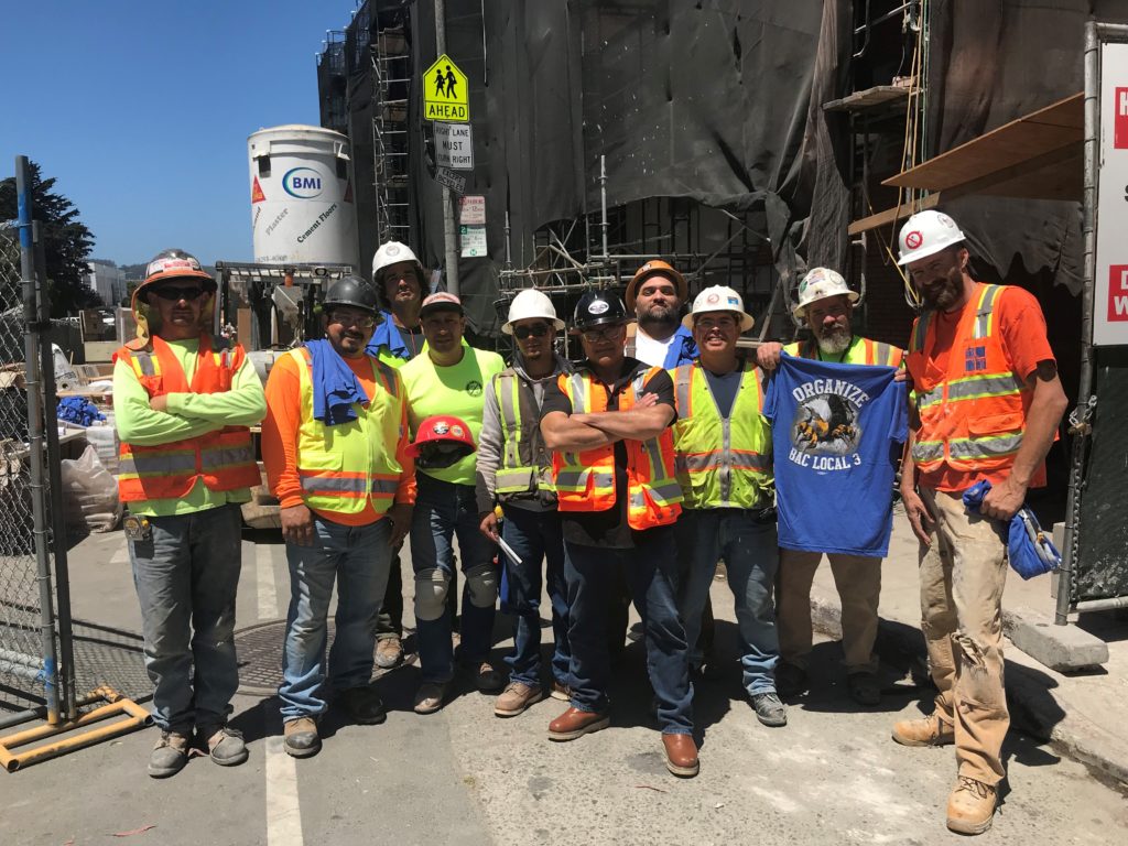 Members at Cornerstone Masonry Job in SF - Bricklayers, Tilesetters and ...
